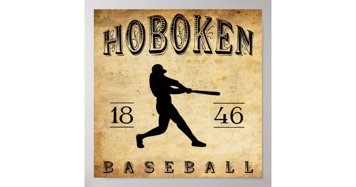 1846 Hoboken New Jersey Baseball Poster | Zazzle