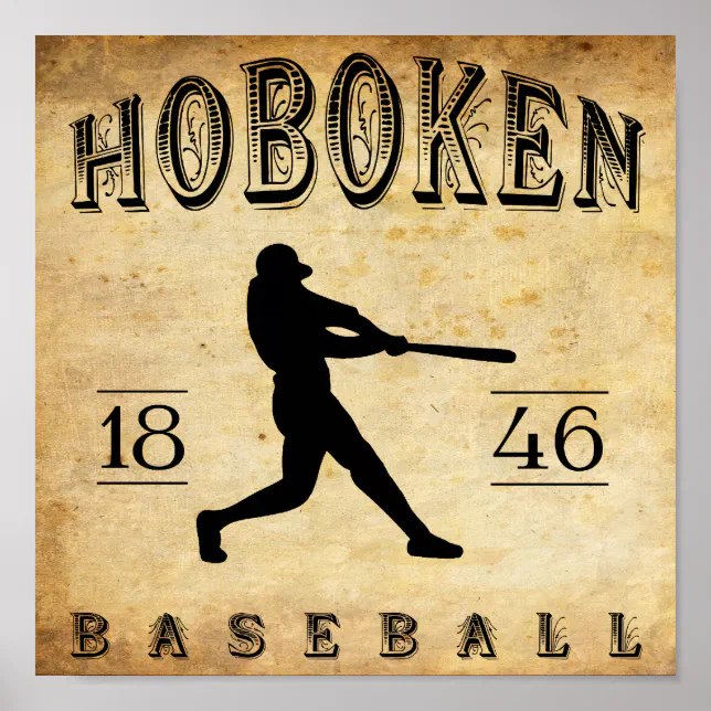 1846 Hoboken New Jersey Baseball Poster | Zazzle