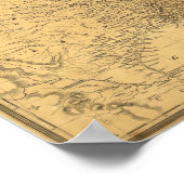 1847 Antique Rail Map of the United States Poster | Zazzle