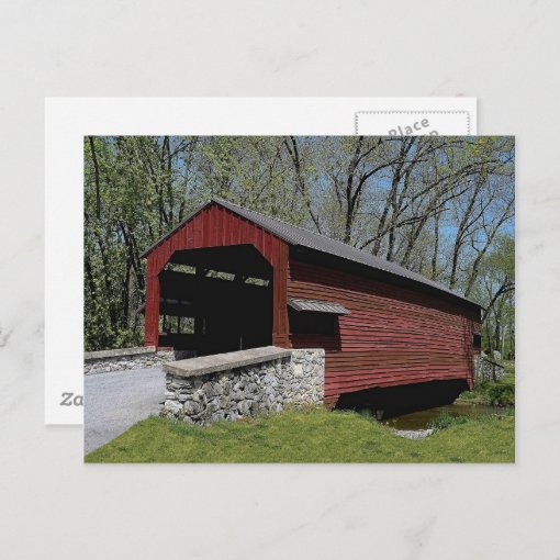 1856 Covered Bridge Postcard | Zazzle