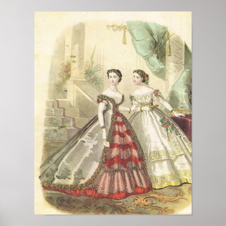 1860s Fashion Poster | Zazzle