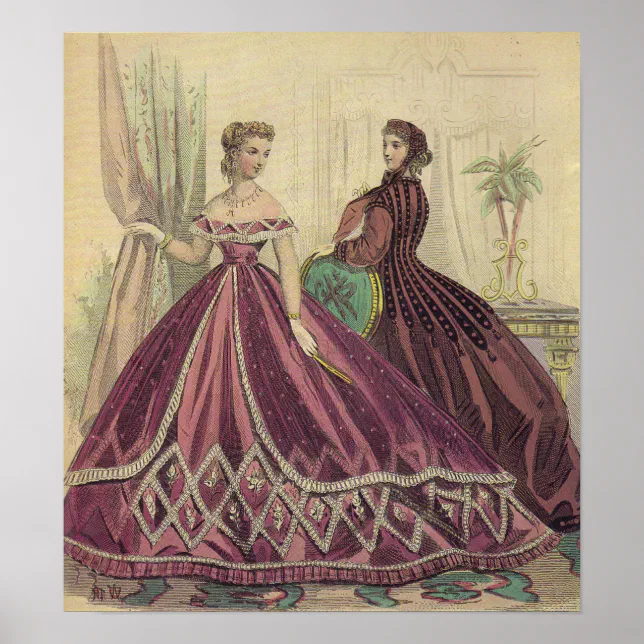 1860s Fashion Poster | Zazzle