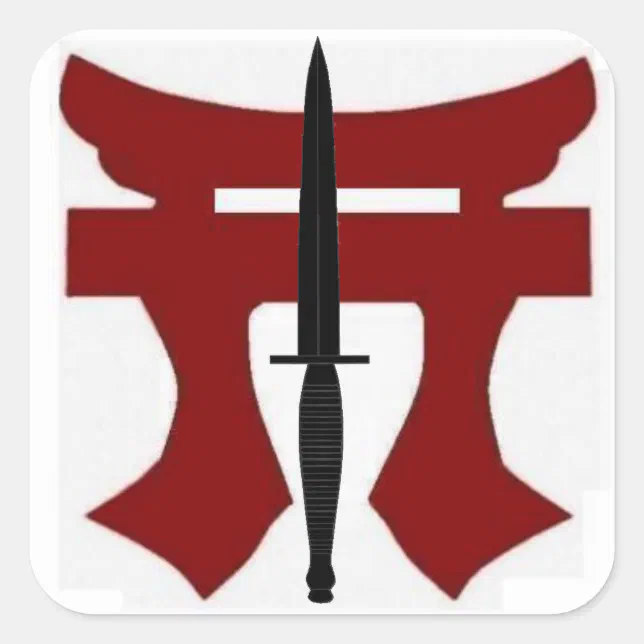 187th Infantry Rakkasan Torri with Dagger Stickers | Zazzle