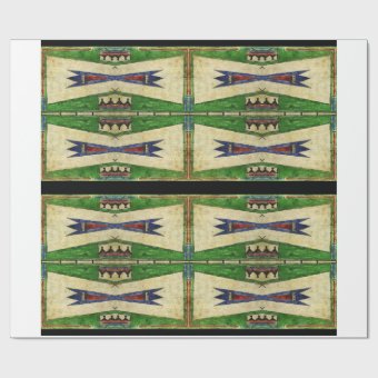 1880's Cheyenne Parfleche Design Wrapping Paper | Zazzle