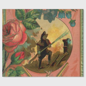 1880s Fireman Firefighter Wrapping paper | Zazzle