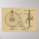 1885 High Wheeler Bicycle Design Patent Art Print | Zazzle
