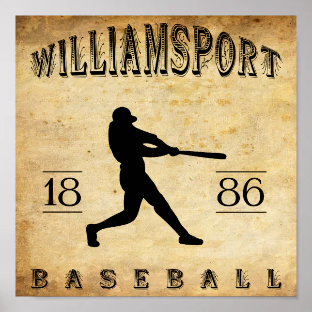 1886 Williamsport Pennsylvania Baseball Poster | Zazzle