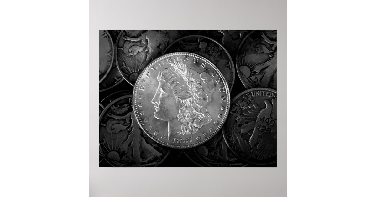 1887 Liberty Silver Dollar Poster | Zazzle