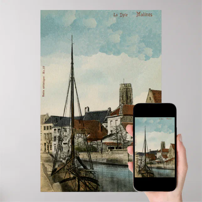 1890 Mechelen Malines Dyle river Poster | Zazzle
