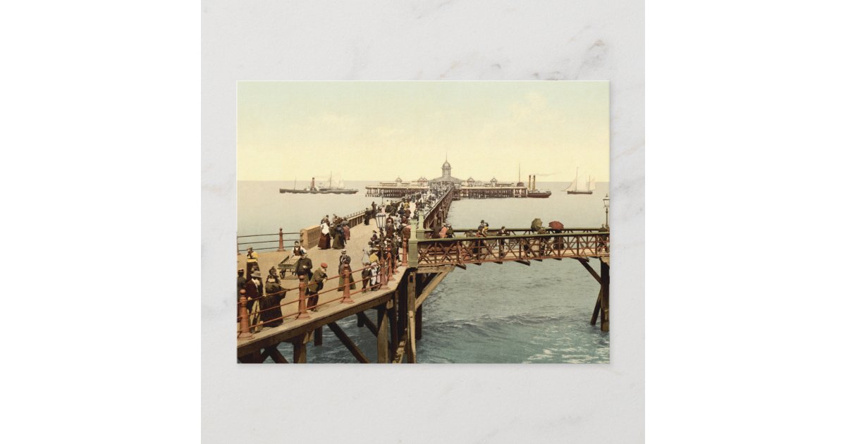 1890 Victorian Jetty in Margate Kent Postcard | Zazzle
