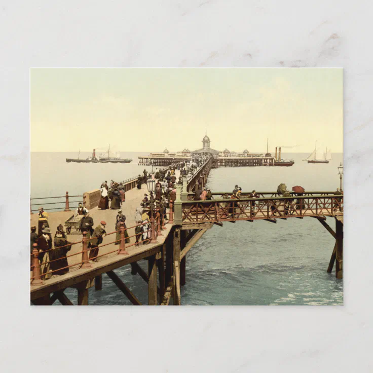1890 Victorian Jetty in Margate Kent Postcard | Zazzle