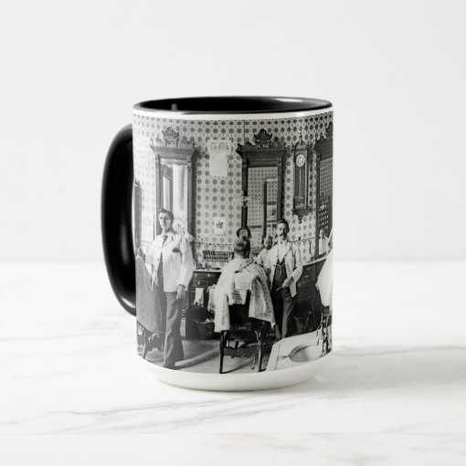 1890's Mens Barber Shop Hair Salon Photograph Mug | Zazzle