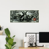 1896 US Five Dollar Silver Certificate Poster | Zazzle