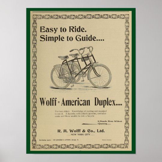 1896 Vintage Bicycle Magazine Ad Art Poster | Zazzle.com