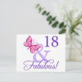 18 And Fabulous Birthday Postcard | Zazzle