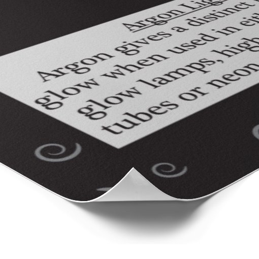 18. Argon (Ar) Periodic Table of the Elements Poster | Zazzle