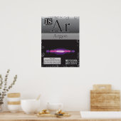 18. Argon (Ar) Periodic Table of the Elements Poster | Zazzle