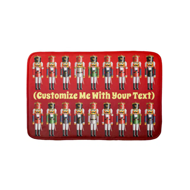 18 Nutty Nutcracker Soldiers Bathroom Mat | Zazzle