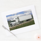 18 Wheeler Freight Truck on a sticker | Zazzle