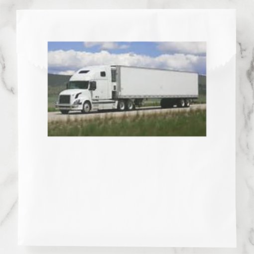 18 Wheeler Freight Truck on a sticker | Zazzle