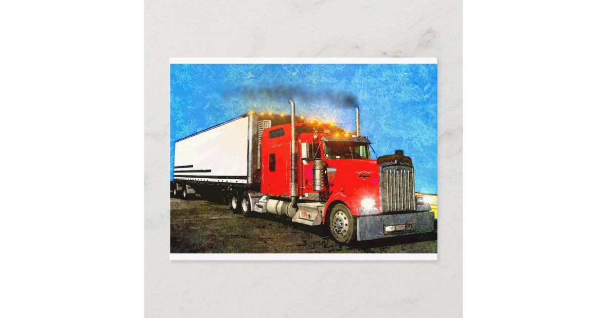 18 Wheeler Postcard | Zazzle