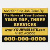 18" x 24" Another Fine Job Contractors Yard Sign | Zazzle