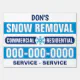 18" X 24" Bold Blue Snow Removal Plowing Yard Sign | Zazzle
