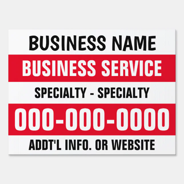 18" X 24" Create Your Own Small Business Yard Sign | Zazzle