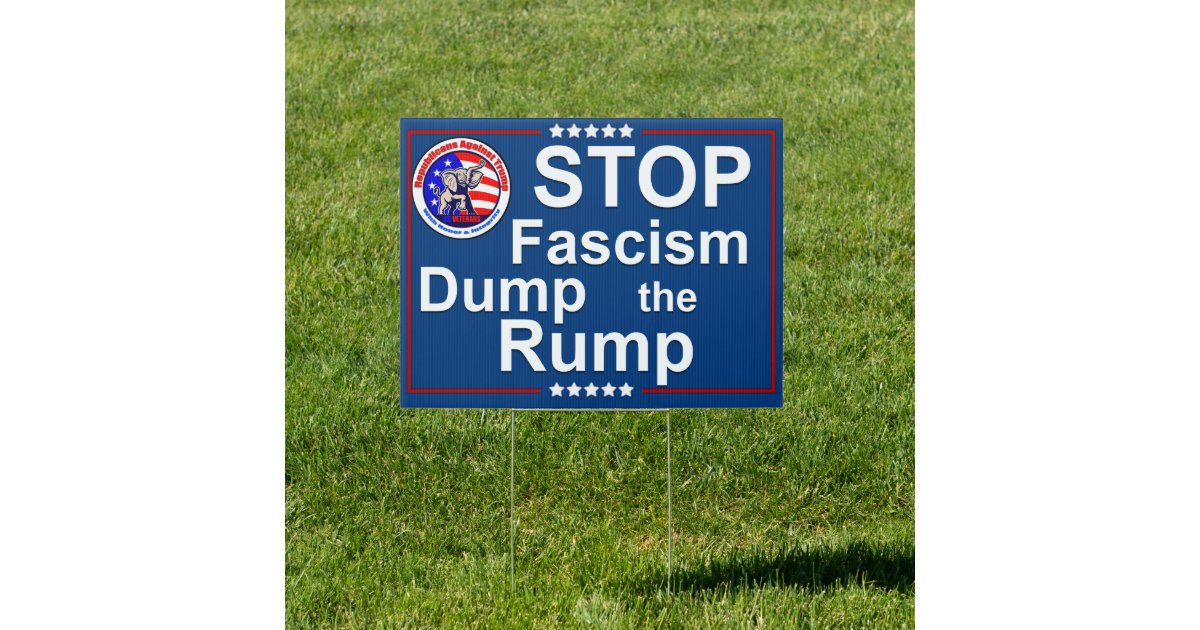 18" x 24" Double sided Stop Fascism Sign | Zazzle
