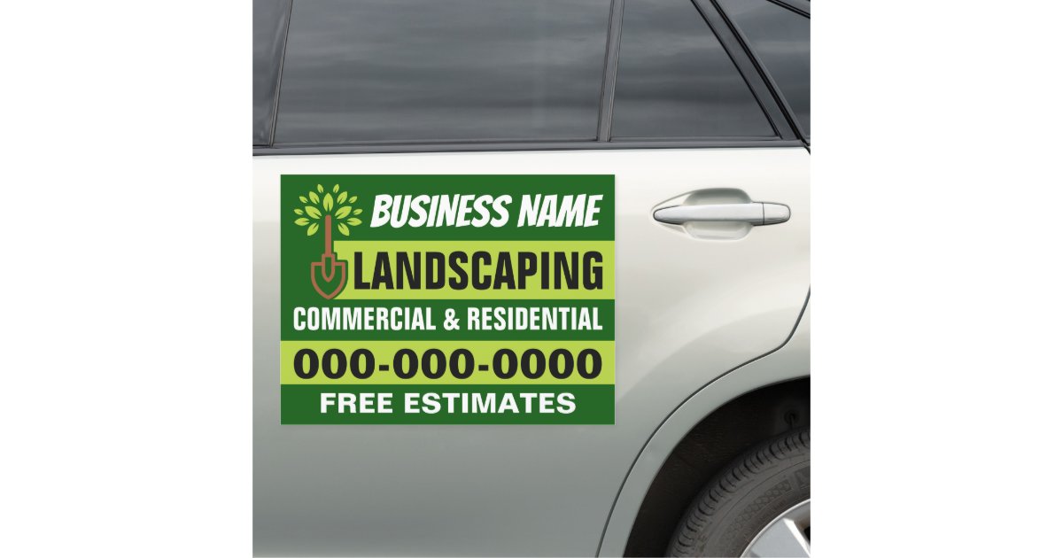 18” x 24” Modern Landscaping Car Magnet | Zazzle