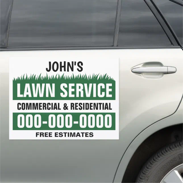 18" X 24" Professional Lawn Service Car Magnet | Zazzle