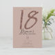 18th 18 Birthday Party Pink Blush Rose Glitter Invitation | Zazzle