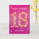 18th Birthday - Age 18 in Star Numbers - Pink Card | Zazzle