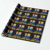 18th Birthday: Bold, Fun, Simple, Rainbow 18 Wrapping Paper | Zazzle
