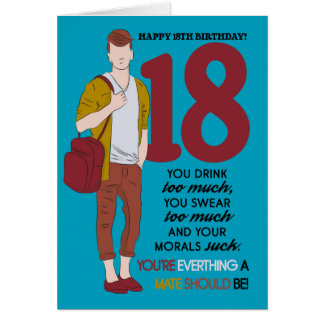 Funny 18th Birthday Greeting Cards | Zazzle