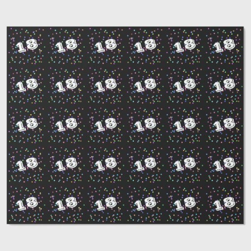 18th Birthday Gift Wrap Wrapping Paper | Zazzle