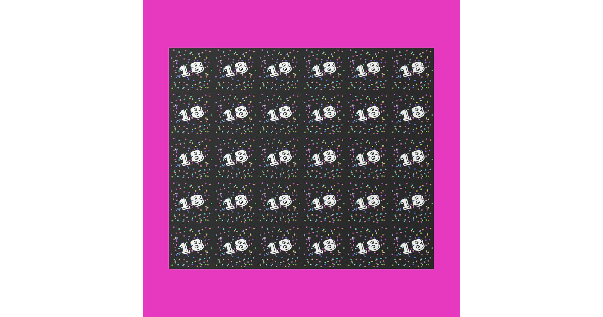 18th Birthday Gift Wrap Wrapping Paper | Zazzle