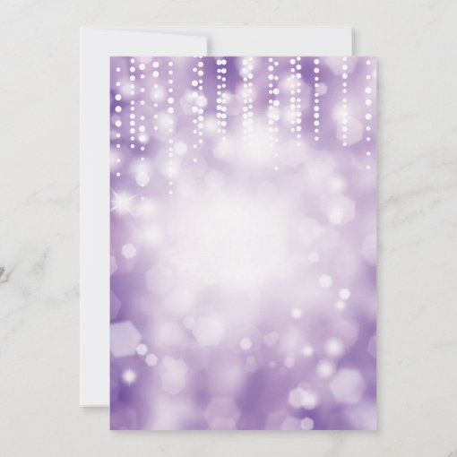 18th Birthday Invitation Purple Glitter | Zazzle