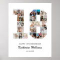 18th Birthday Number 18 Custom Photo Collage Poster | Zazzle