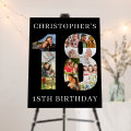 18th Birthday Number 18 Photo Collage Personalized Foam Board | Zazzle
