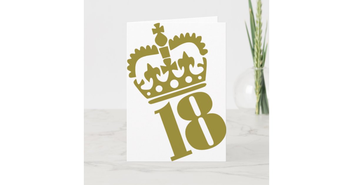 18th Birthday - Number – Eighteen Card | Zazzle