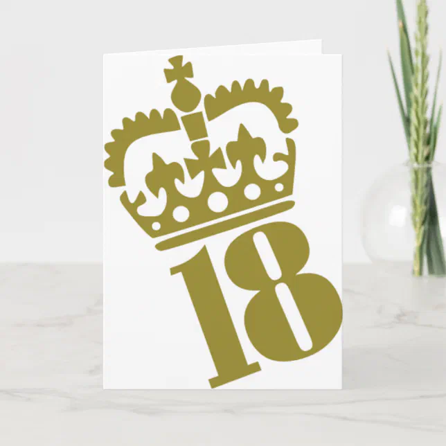 18th Birthday - Number – Eighteen Card | Zazzle