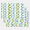 18th Birthday Numbers Green Blue Wrapping Paper Sheets | Zazzle