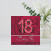 18th birthday party invitation with roses | Zazzle