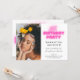 18th Birthday Party Photo Pink Neon Lumo Lights Invitation | Zazzle