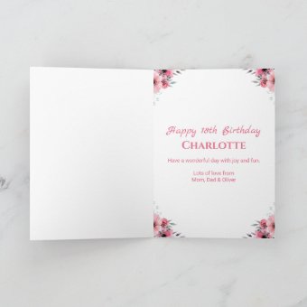 18th Birthday Photo Collage Girl Pink Flower White Card | Zazzle