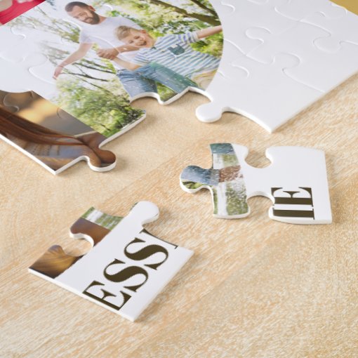 18th Birthday Photo Collage Neutral Number 18 Jigsaw Puzzle | Zazzle