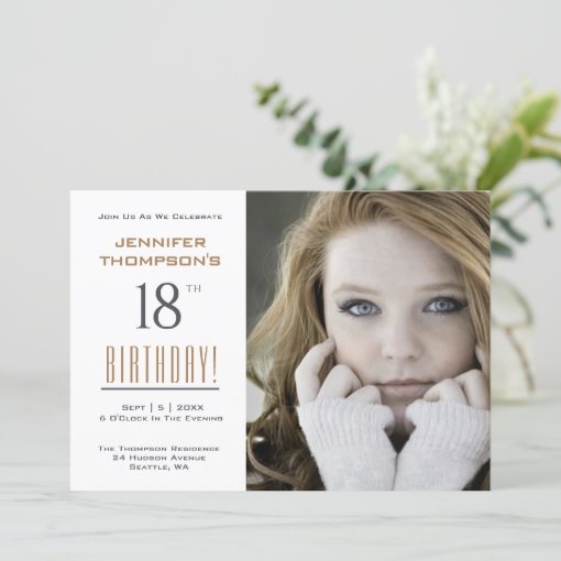 18th Birthday - Photo Party Invitation | Zazzle