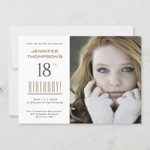 18th Birthday - Photo Party Invitation | Zazzle