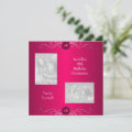 18th Birthday Photos Pink Silver Jewel Trim Invitation | Zazzle